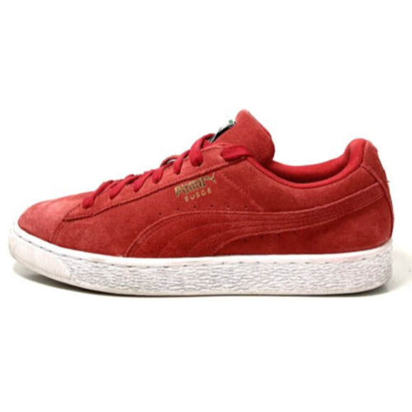 Puma | Shoes | Puma Classic Red Suede Mens Lace Up Athletic Sneakers ...
